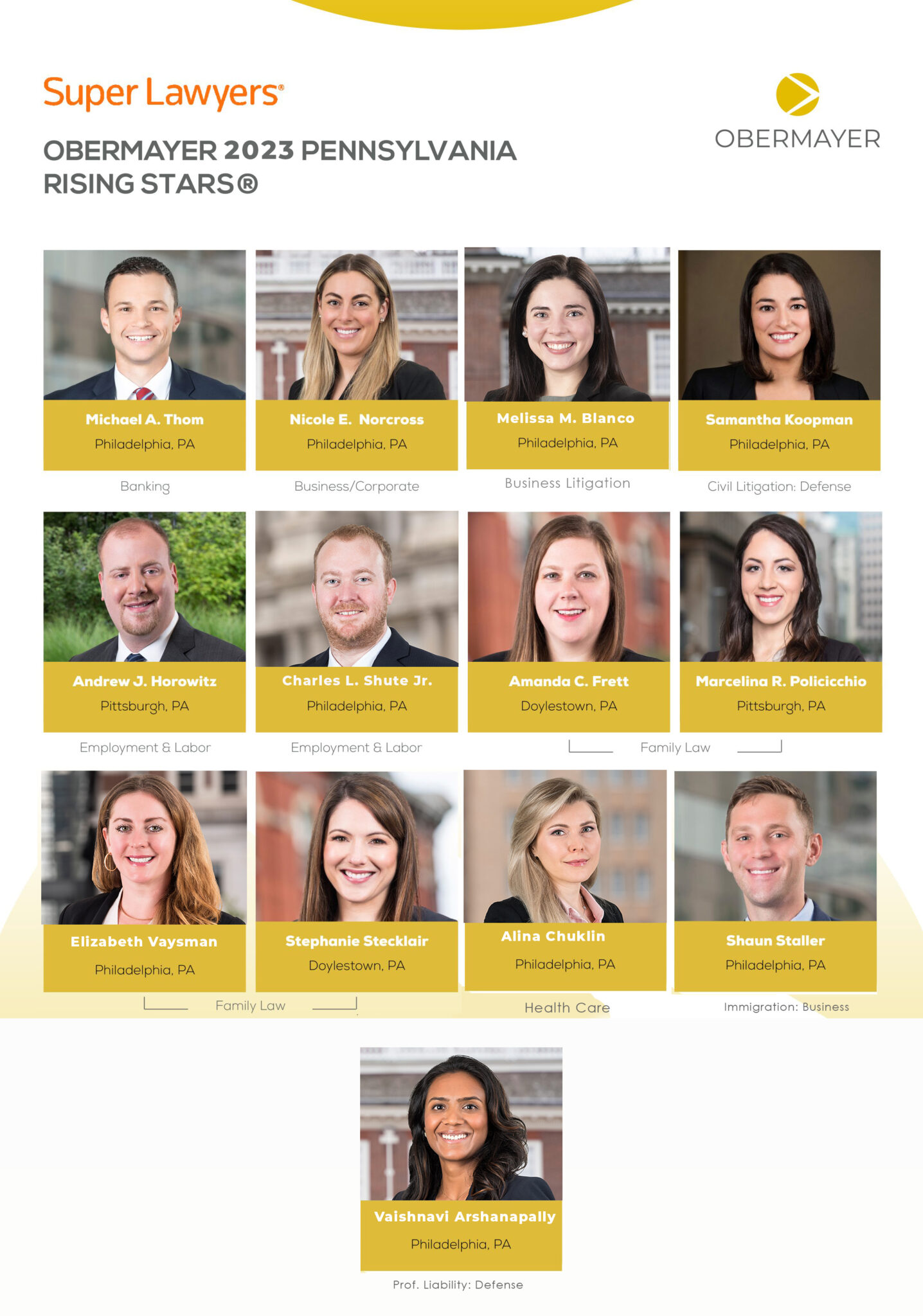 28 Obermayer Attorneys Named to Pennsylvania 2023 Super Lawyers® and ...