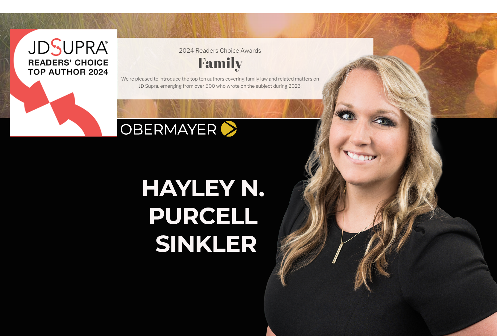 Hayley N. Purcell Sinkler Honored in JD Supra “2024 Readers Choice ...